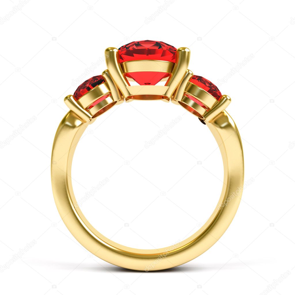 Jewellery ring isolated on a white background. — Stock Photo © atavi ...