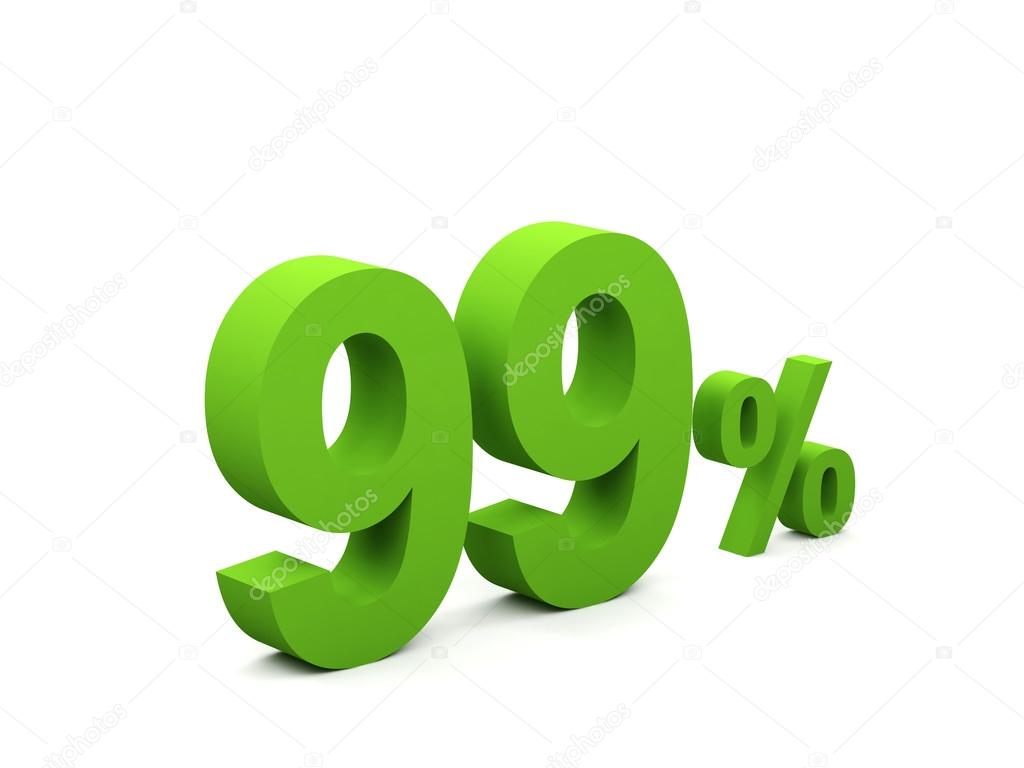 99 percent isolated on white background. 99 — Stock Photo © atavi #16271835