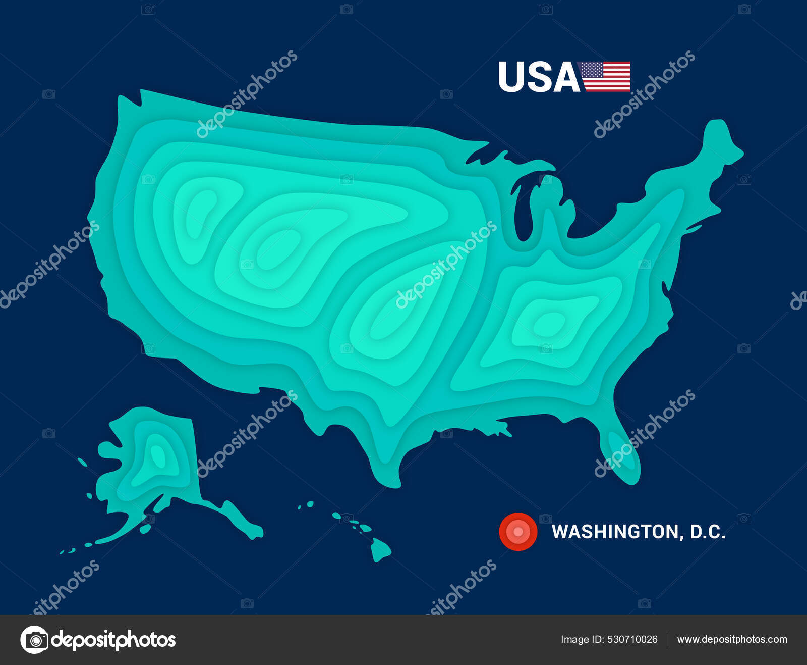 Topographic Map Usa Cartography Concept Stock Vector Image by ©Ri_team ...