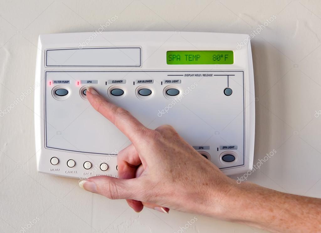 Setting swimming pool control system Stock Photo by ©krisrobin 21842533