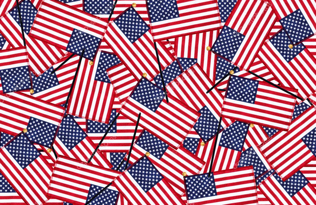 Miniature American flags background Stock Photo by ©krisrobin 44904457