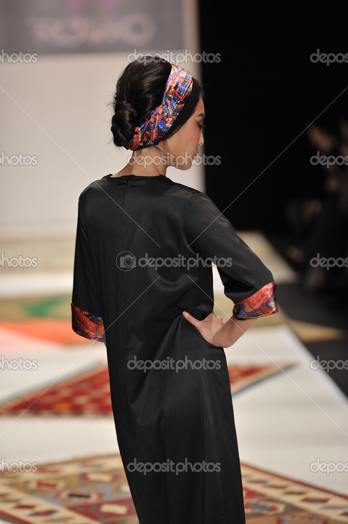 MOSCOW - MARCH 23: A model walks runway at the RUSIKO for Fall Winter ...
