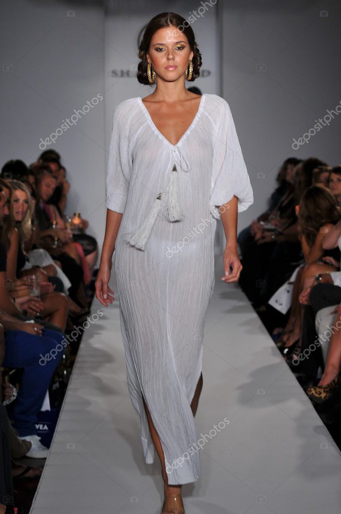 MIAMI - JULY 16: Model walks runway at the Shay Todd Swimsuit ...