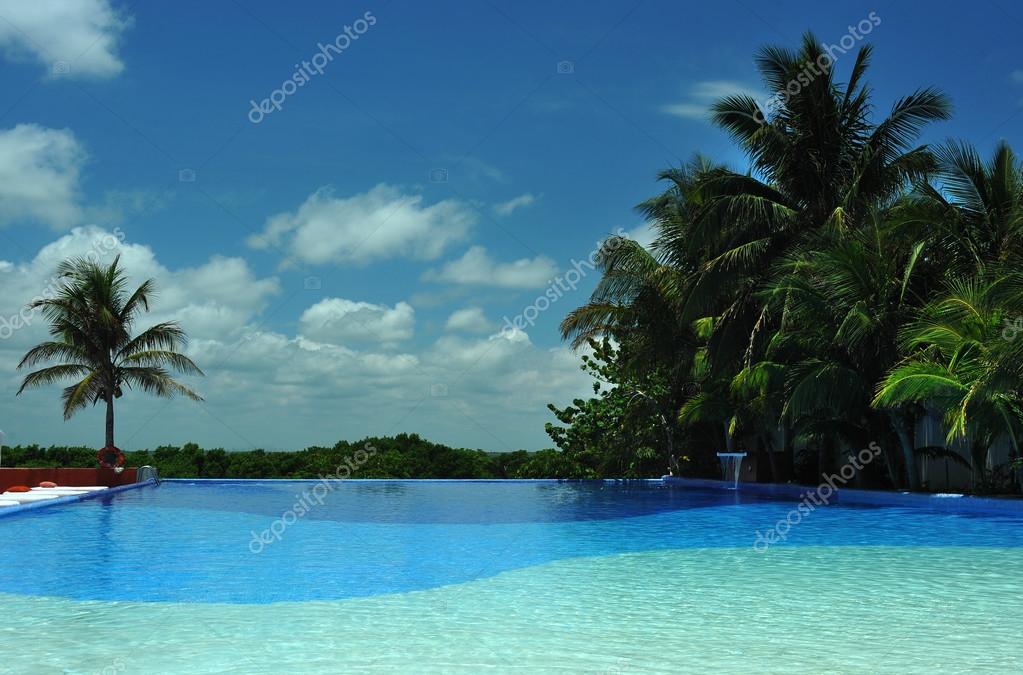 Empty pool at tropical destination — Stock Photo © fashionstock #46980989