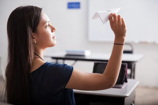 Flying paper planes in detention - Stock Image - Everypixel