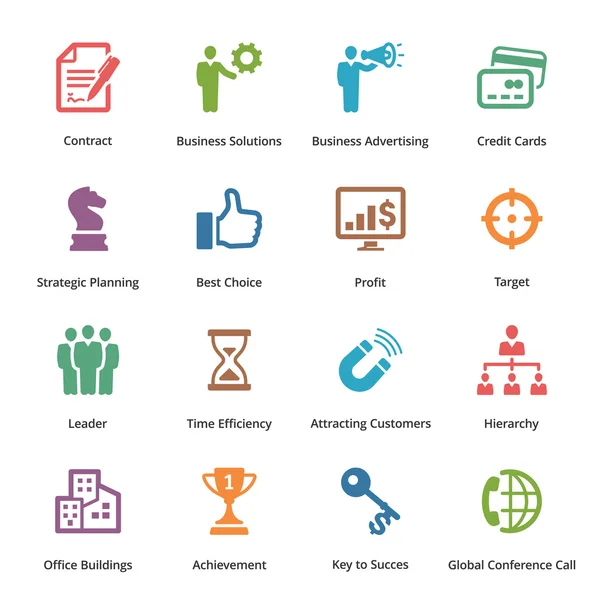 Conjunto de iconos de negocio 2 - Serie de colores 2024