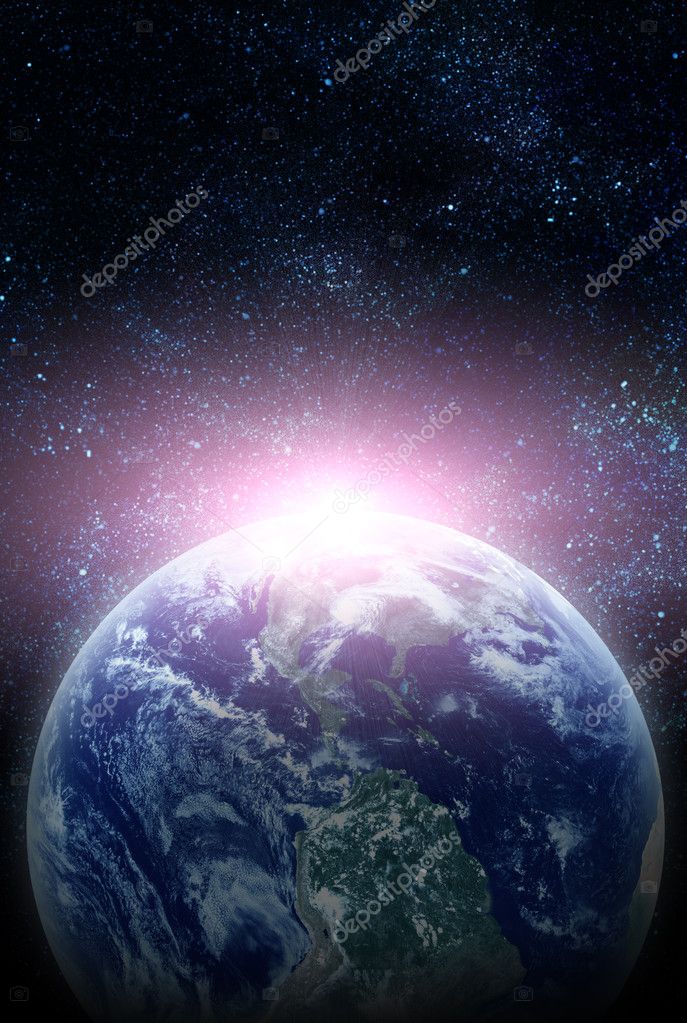 Real Stars And Earth Background
