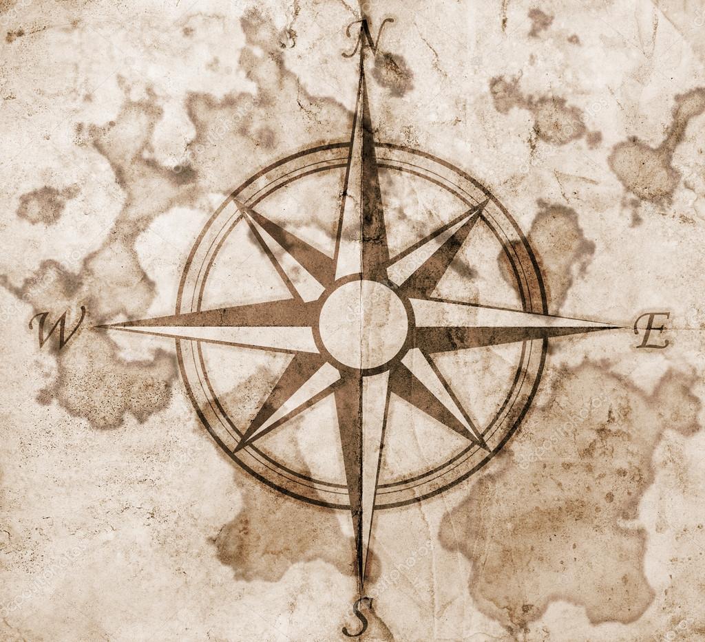 Old Map Compass Clip Art