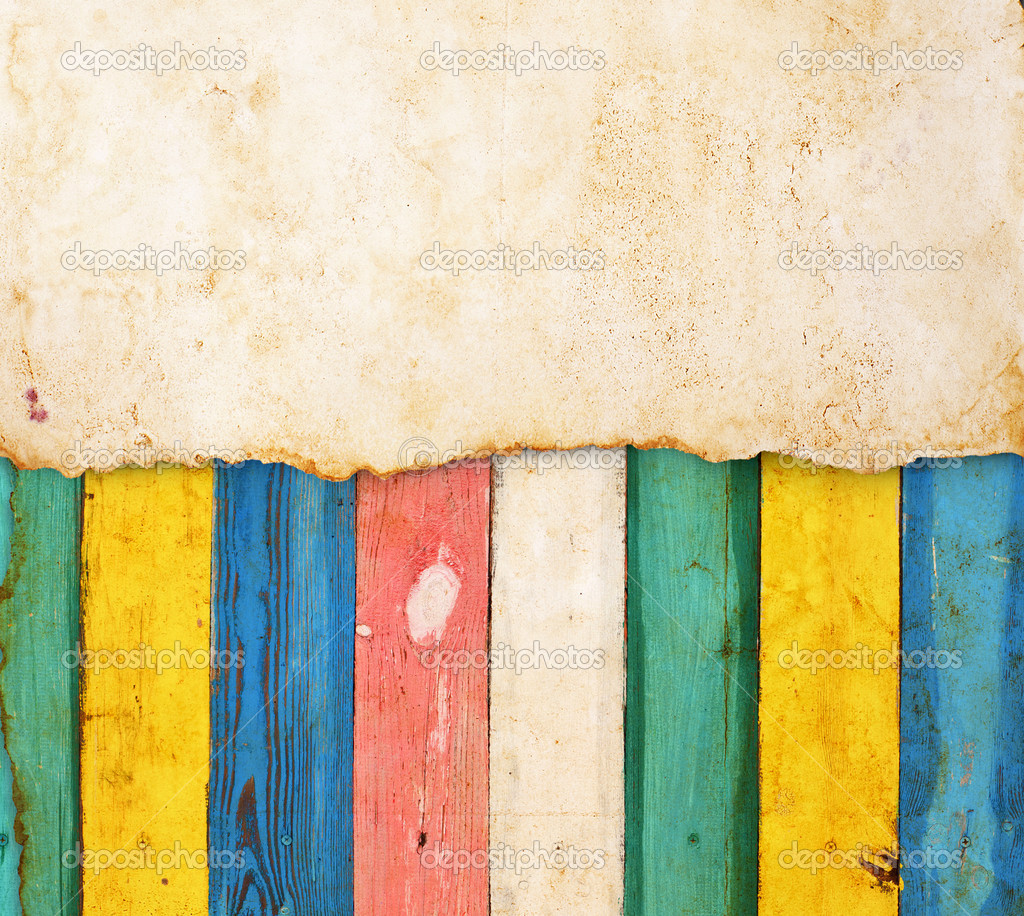 Old paper on the color wood background — Stock Photo © merrydolla #23046284