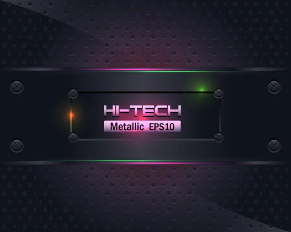 Desain Vektor Latar Belakang Metalik Hi-Tech Vektor Stok oleh ...