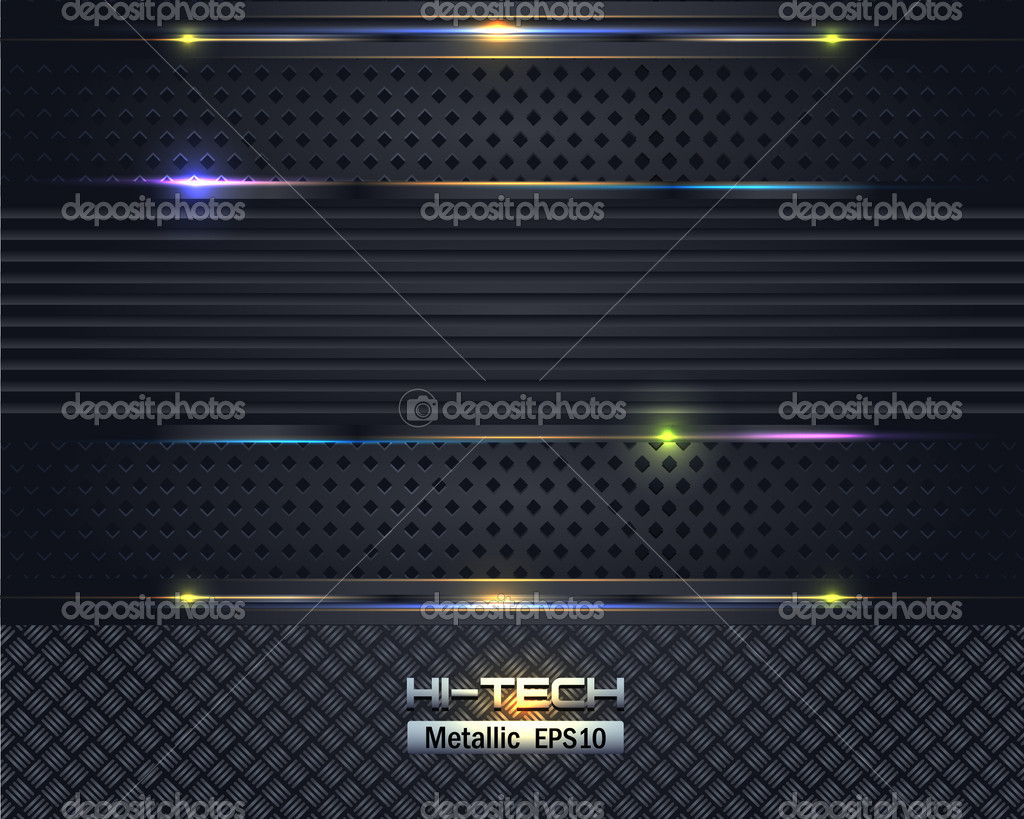 Desain Vektor Latar Belakang Metalik Hi-Tech Vektor Stok oleh ...