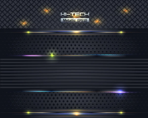 Hi-Tech Metallic Background Vector Design Stock Vector Image by ...