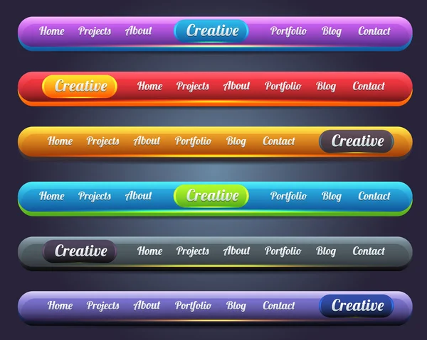 Modern Web Elements Vector Header & Navigation Templates Set Stock ...