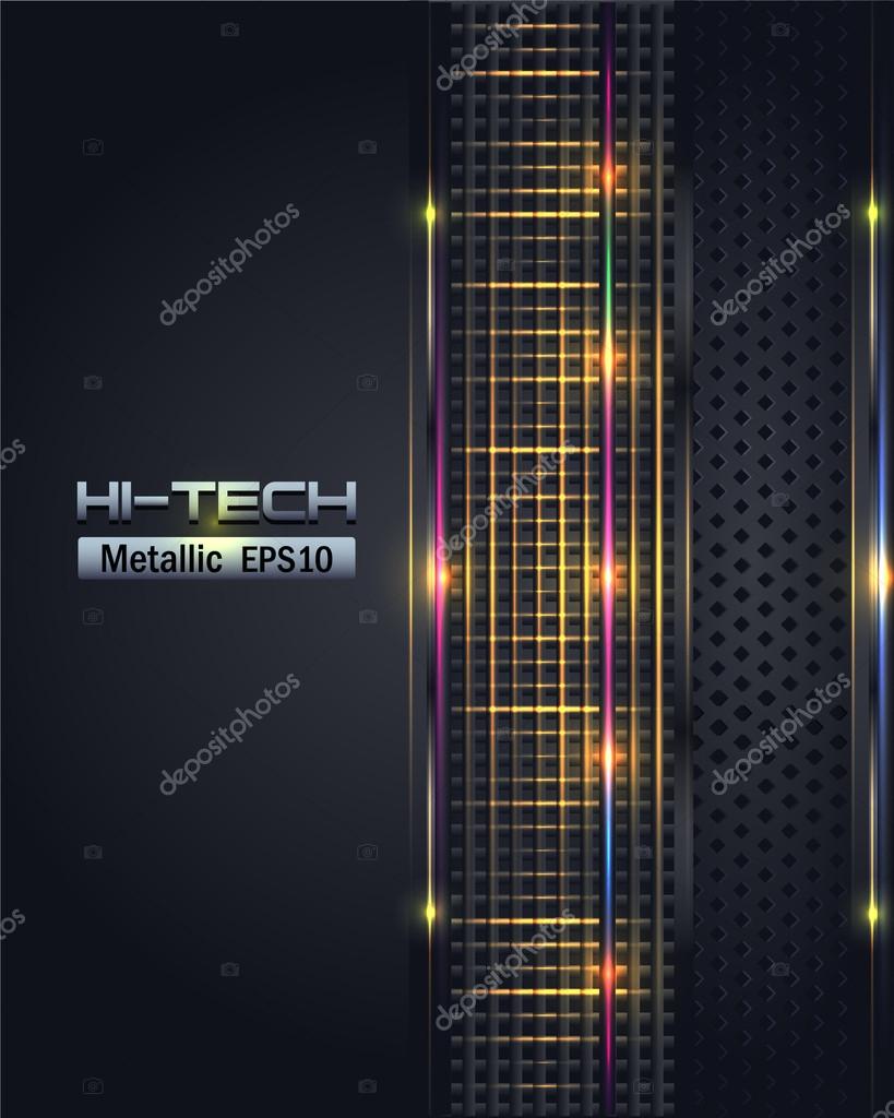 Hi-Tech Metallic Background Vector Design Stock Vector by ©VectorWeb ...