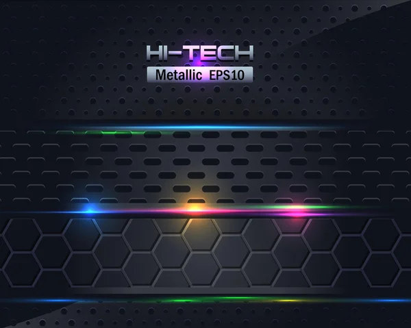 Hi-Tech Metallic Background Vector Design Stock Vector Image by ...