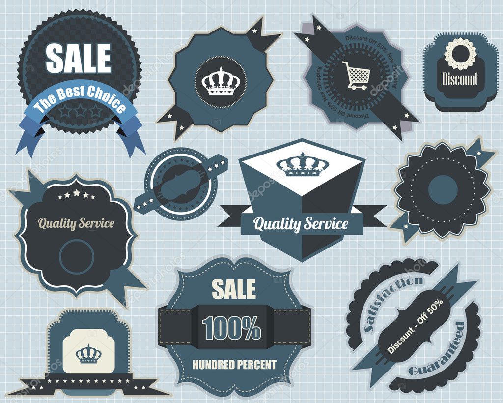 Retro Labels Design Vintage Sticker Stock Vector Image by ©VectorWeb ...