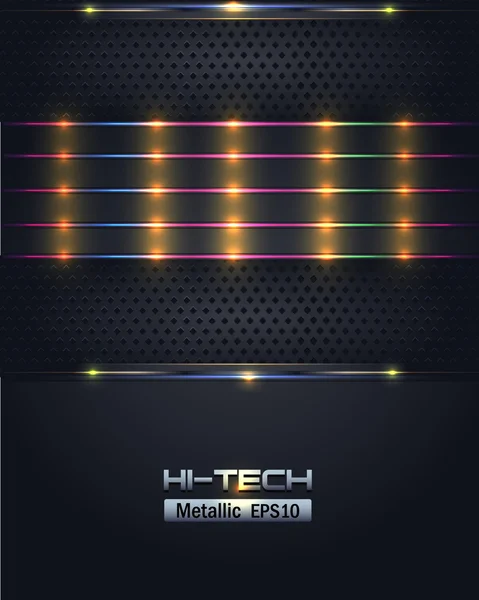 Hi-Tech Metallic Background Vector Design Stock Vector Image by ...