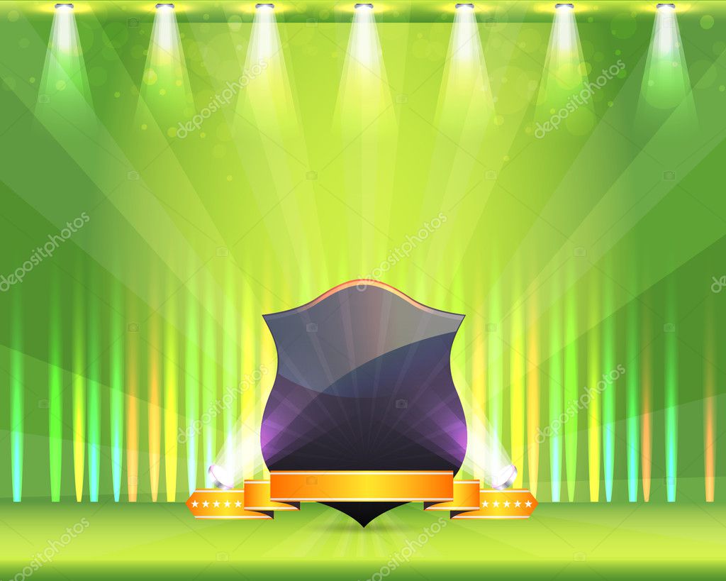 Shield Ribbon Spot Light Theme Vector Design Stock Vector Image by ...