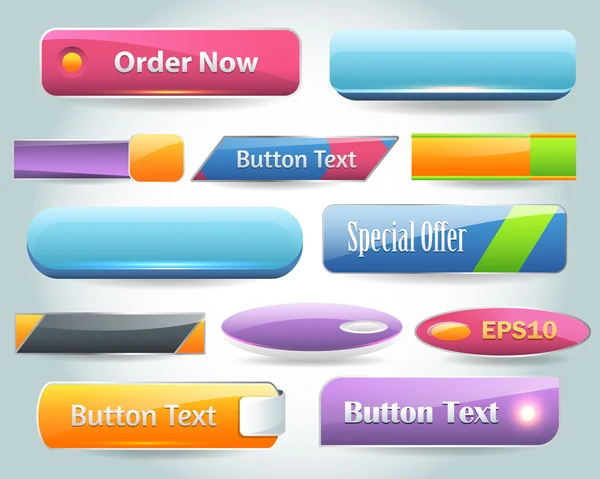 Web Elements Vector Button Set Stock Vector Image by ©VectorWeb #14794225