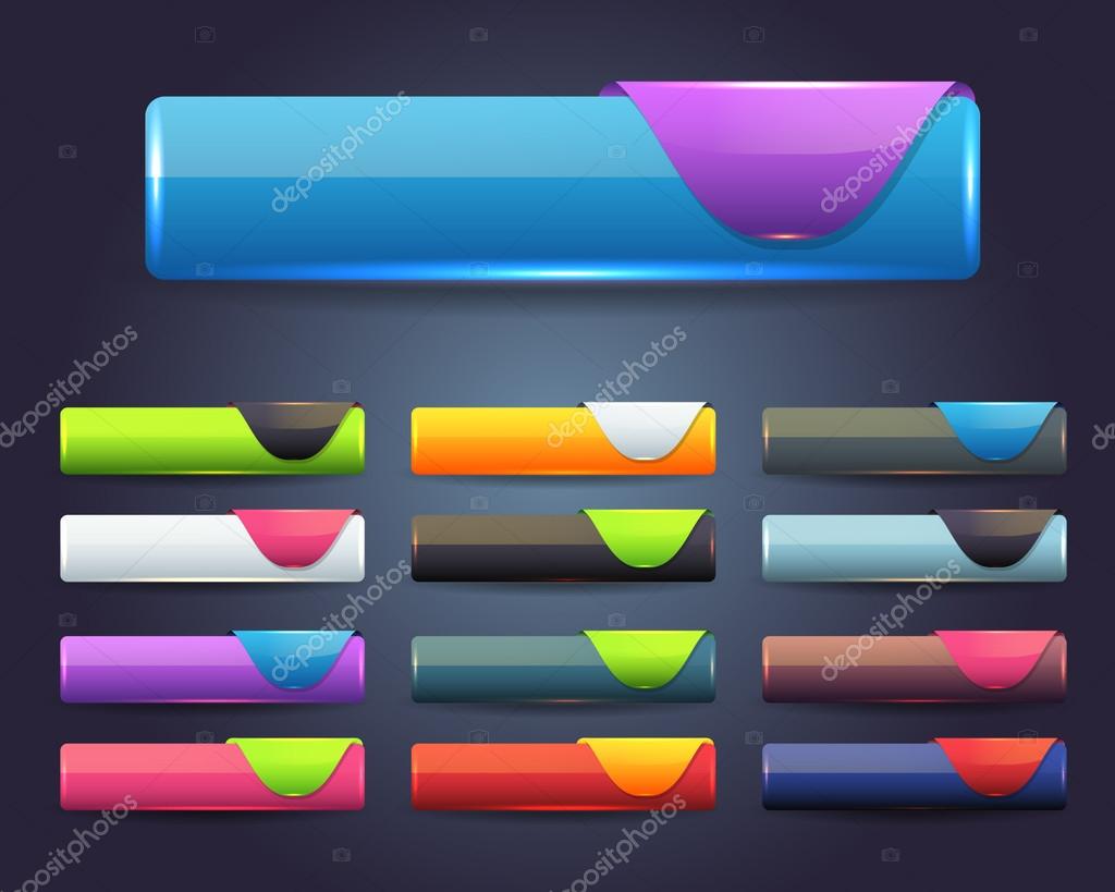 Web Elements Vector Button Set Stock Vector Image by ©VectorWeb #14794225