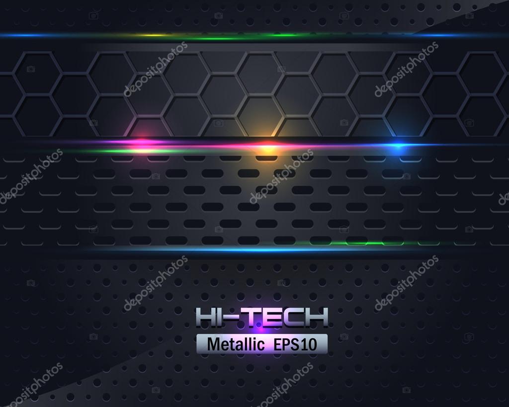 Hi-Tech Metallic Background Vector Design Stock Vector Image by ...
