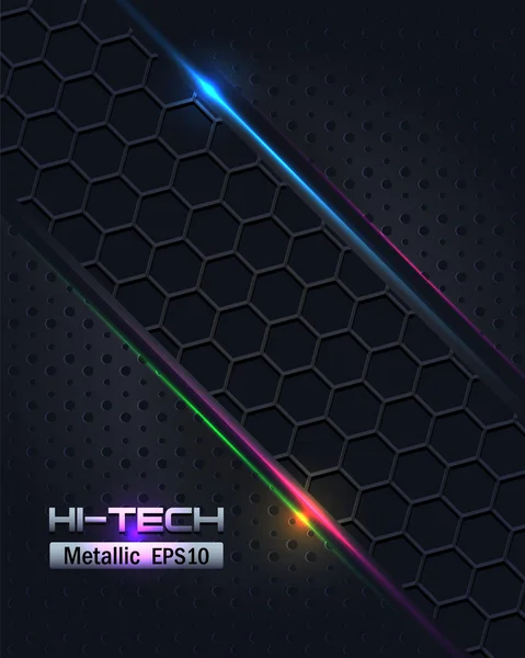 Hi-Tech Metallic Background Vector Design Stock Vector Image by ...