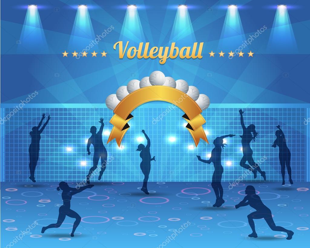 Abstract Background Volleyball Vector Design Stock Vector Image by ...