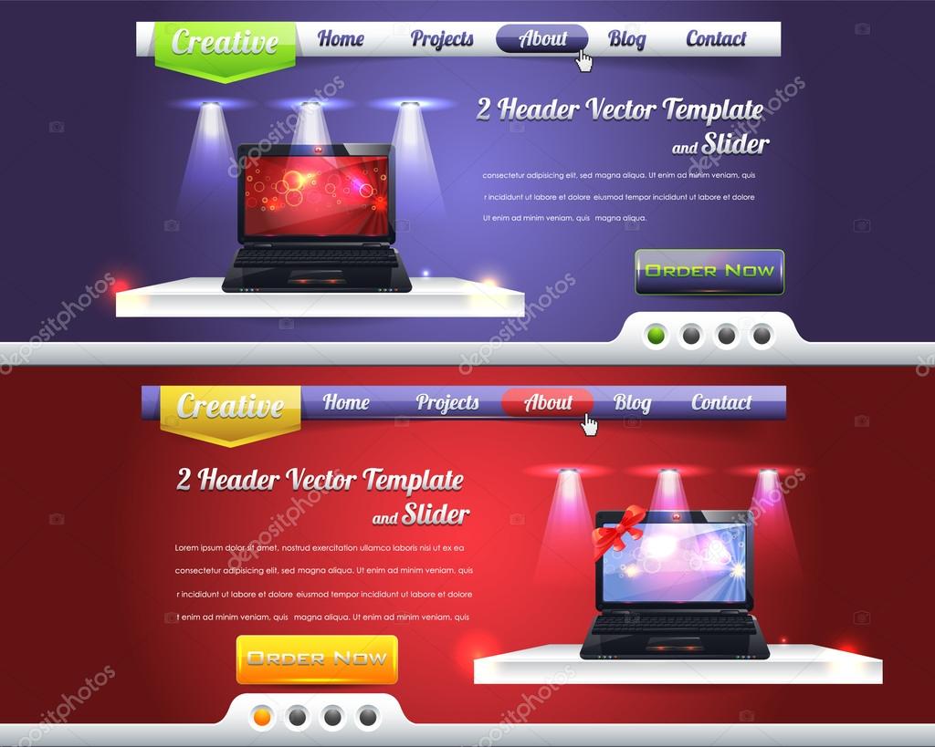 Website Header Slider Vector Design ⬇ Vector Image by © VectorWeb ...