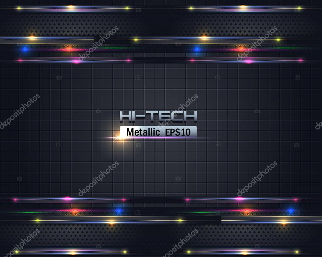 Hi-Tech Metallic Background Vector Design Stock Vector Image by ...