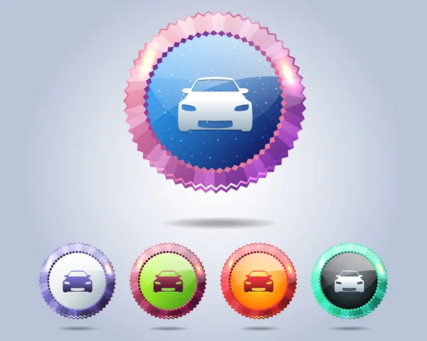 Automotive Icon Button Vector Design Multicolored — Stock Vector ...