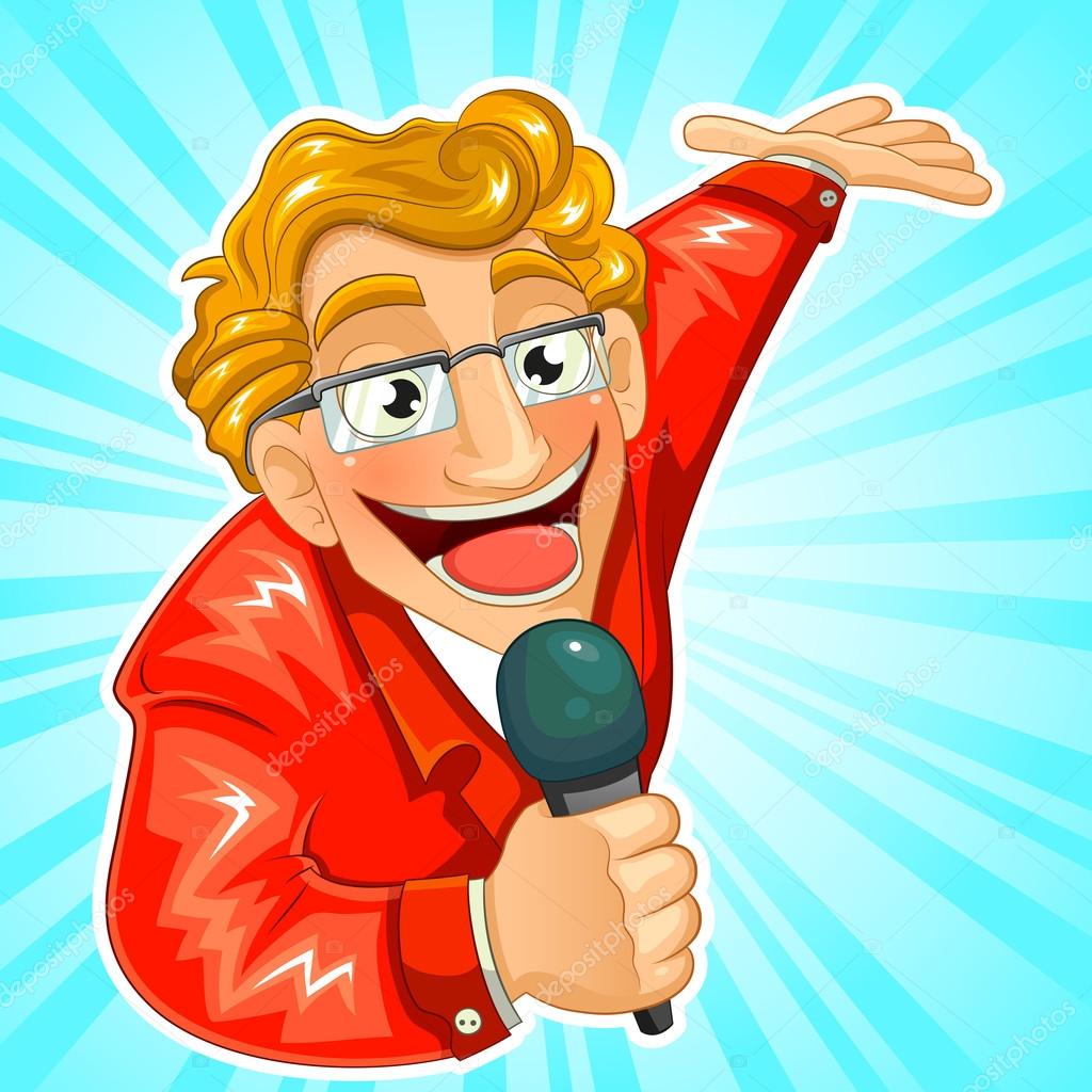 Animateur TV image vectorielle par ayeletkeshet © Illustration #35717839