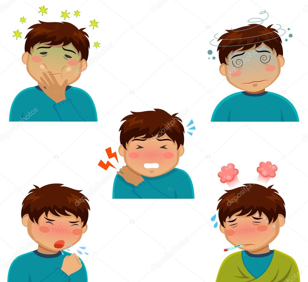 Sickness symptoms — Stock Vector © ayeletkeshet #38660143
