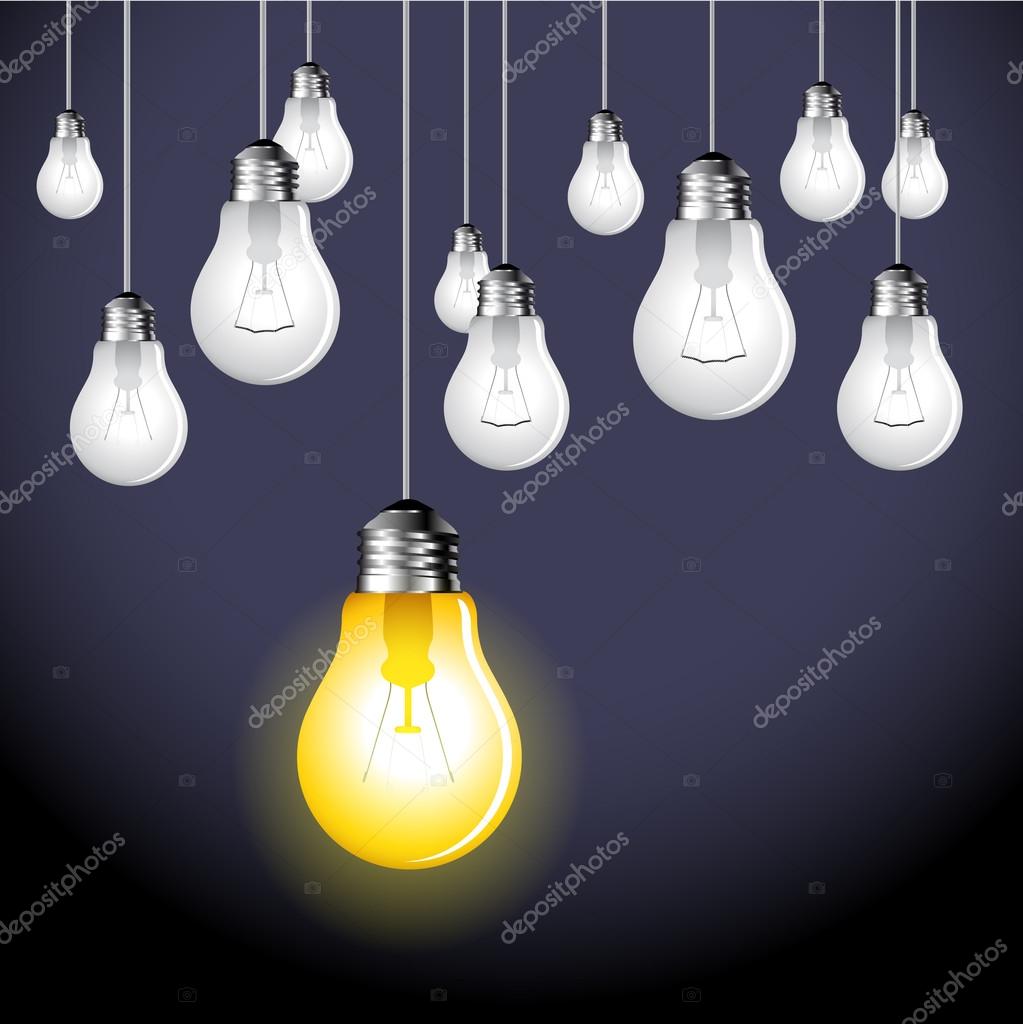 Stylish conceptual digital light bulb idea design — Stock Photo ...