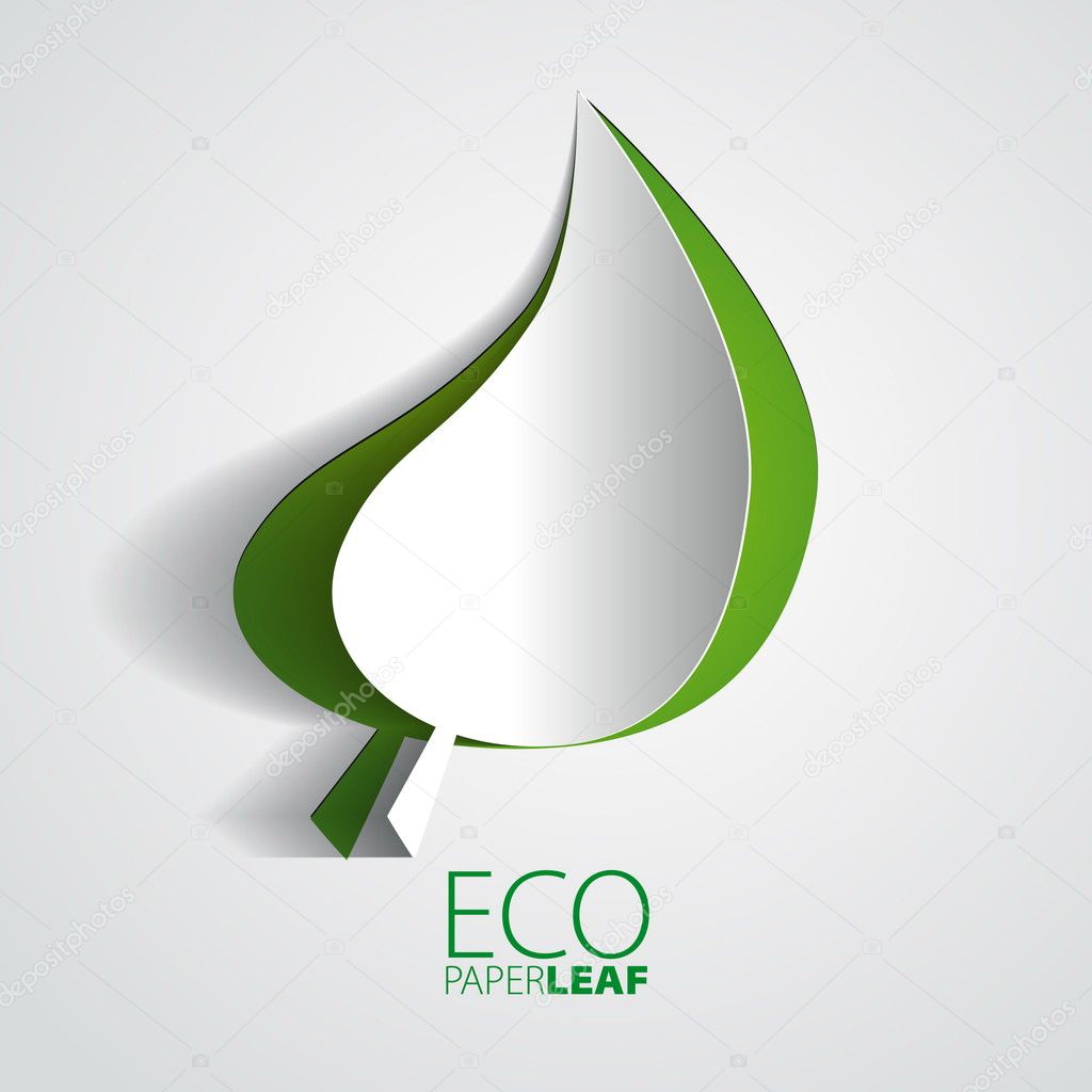 ECO Paper Leaf Stock Vector Image by ©matju78 #31042631