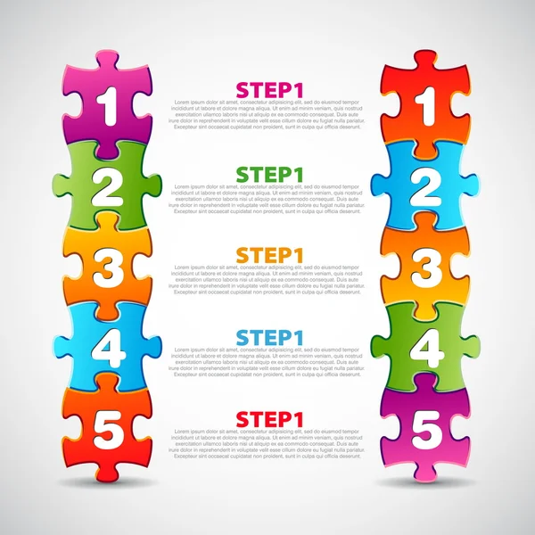 ABC - vector puzzle pieces with letter — Stock Vector © orson #11843042