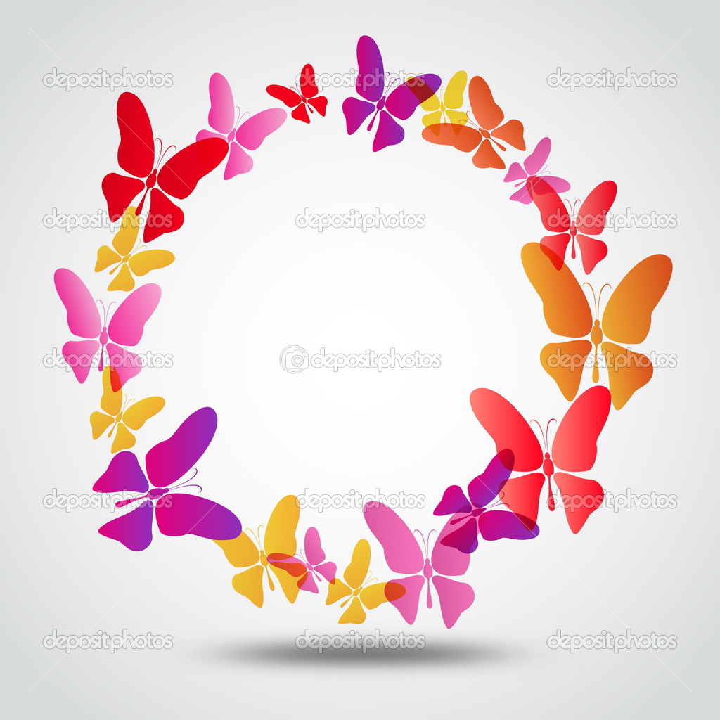 Butterflies in circle. Stock Vector Image by ©matju78 #42721443