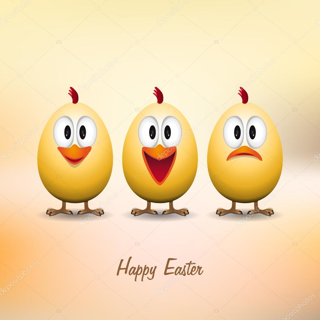 Frohe Ostern - lustige Hühnereier — Stockvektor © matju78 #44161647