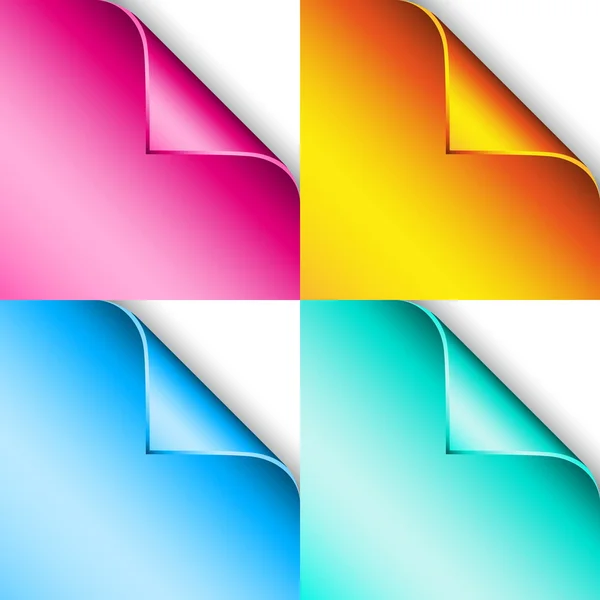 Colorful paper curled corners Stock Vector Image by ©Mikado767 #88905382
