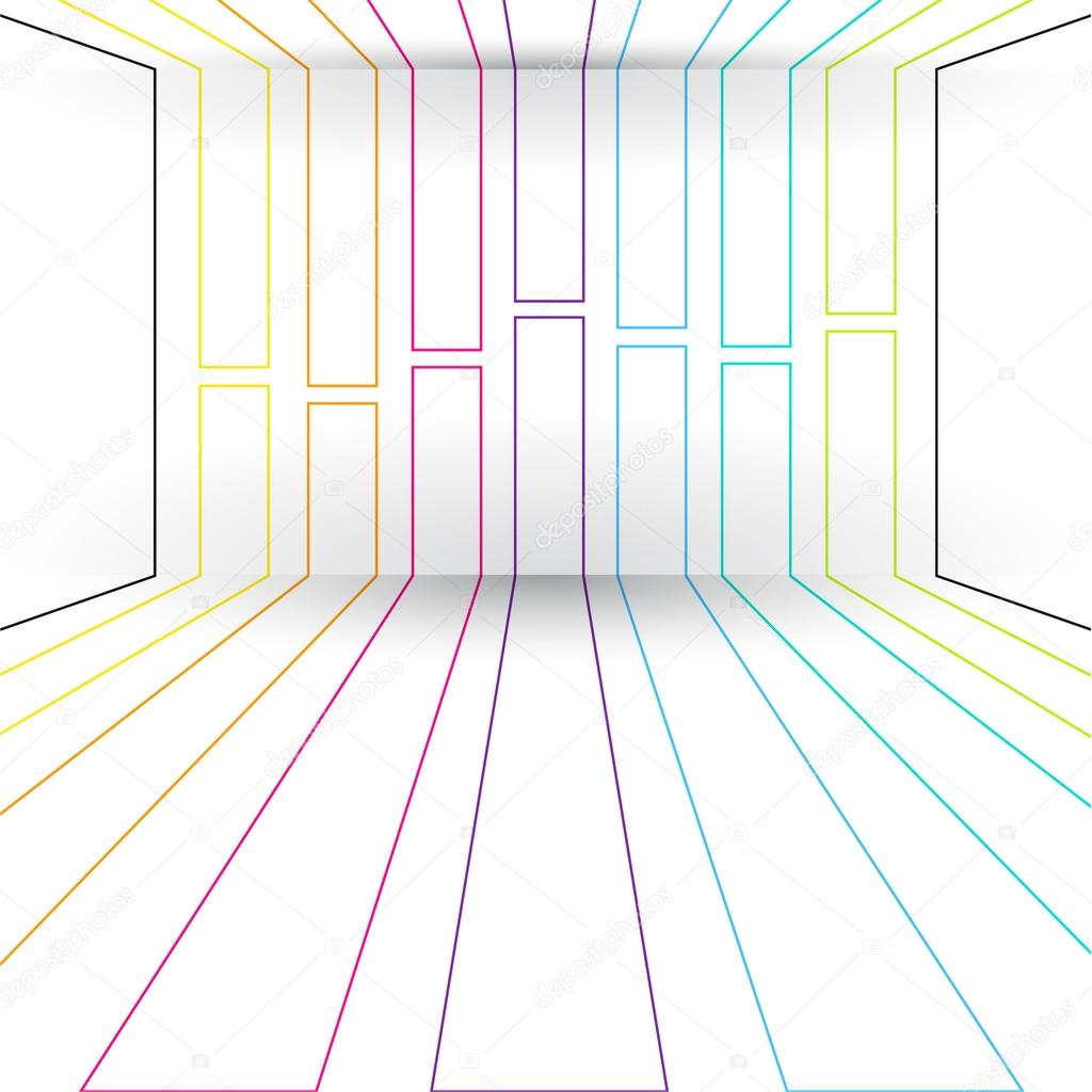 Room with geometric wall Stock Vector Image by ©matju78 #45993931