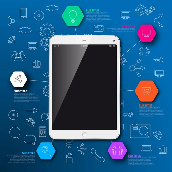 Tablet infographic Vector Art Stock Images | Depositphotos