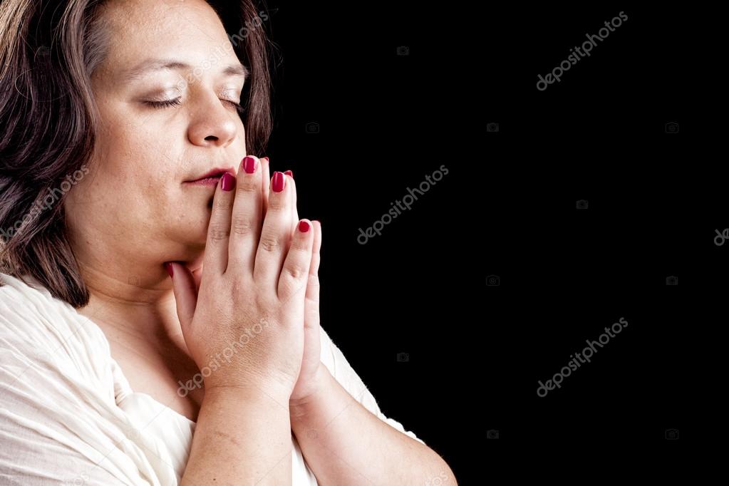 Mujer hispana rezando: fotografía de stock © jminso #19104885 ...