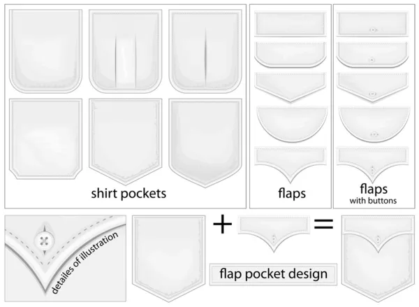Shirt pocket template Vector Art Stock Images | Depositphotos