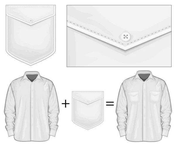 Shirt pocket template Vector Art Stock Images | Depositphotos