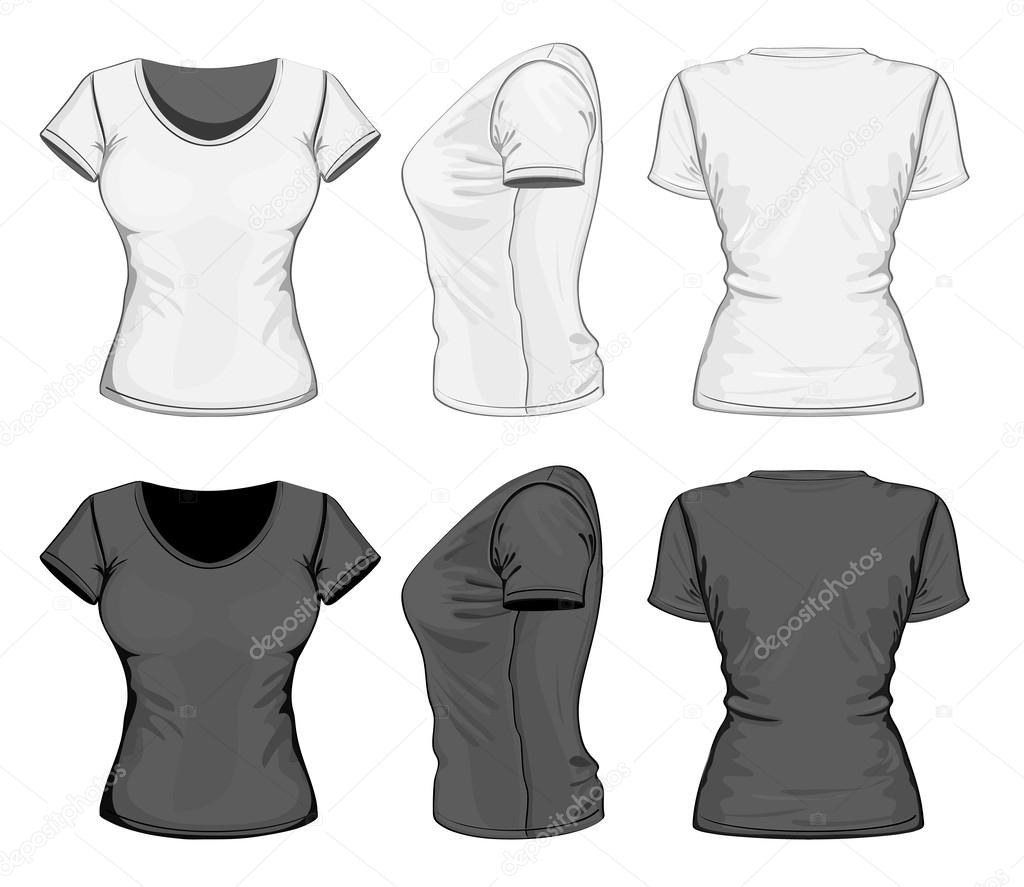 Womens T Shirt Design Template — Stock Vector © Ivelly 33695919