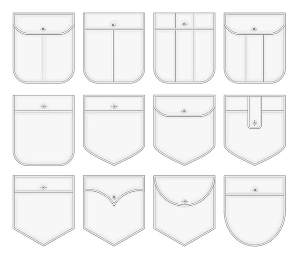 Shirt pocket template Vector Art Stock Images | Depositphotos