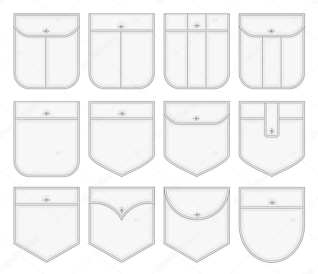 Shirt pockets. — Stock Vector © ivelly #40281509