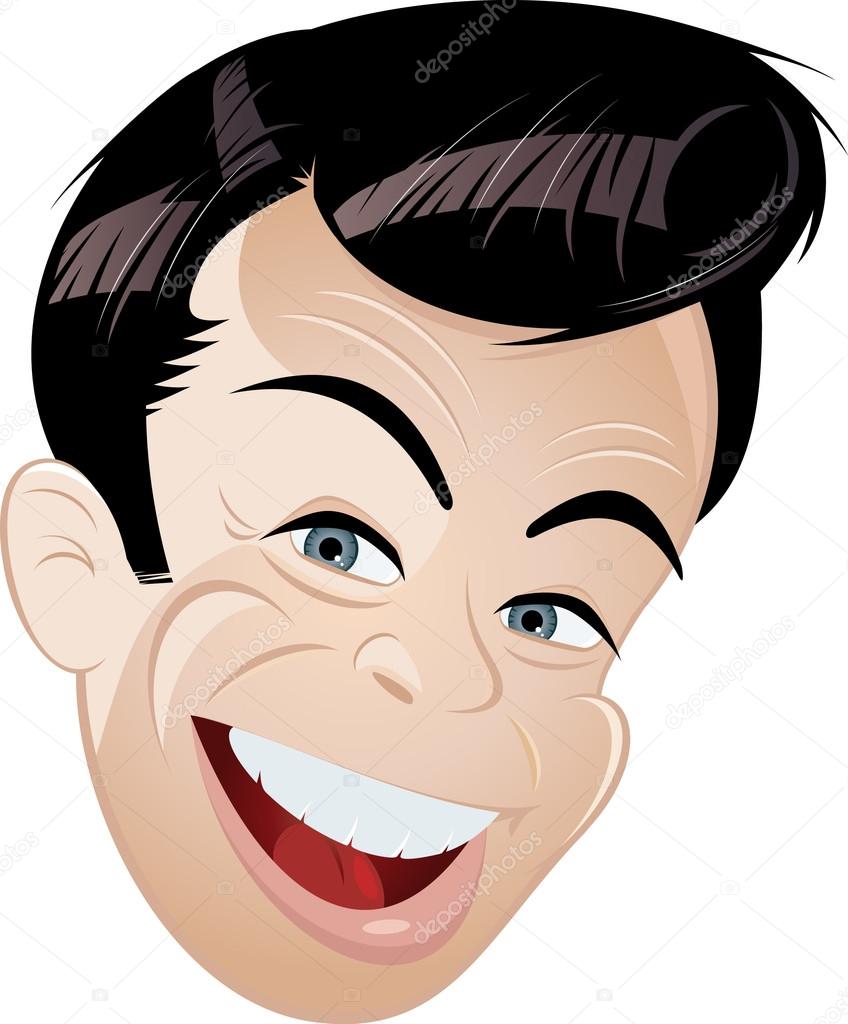 Retro cartoon man head — Stock Vector © shockfactor.de #12421484