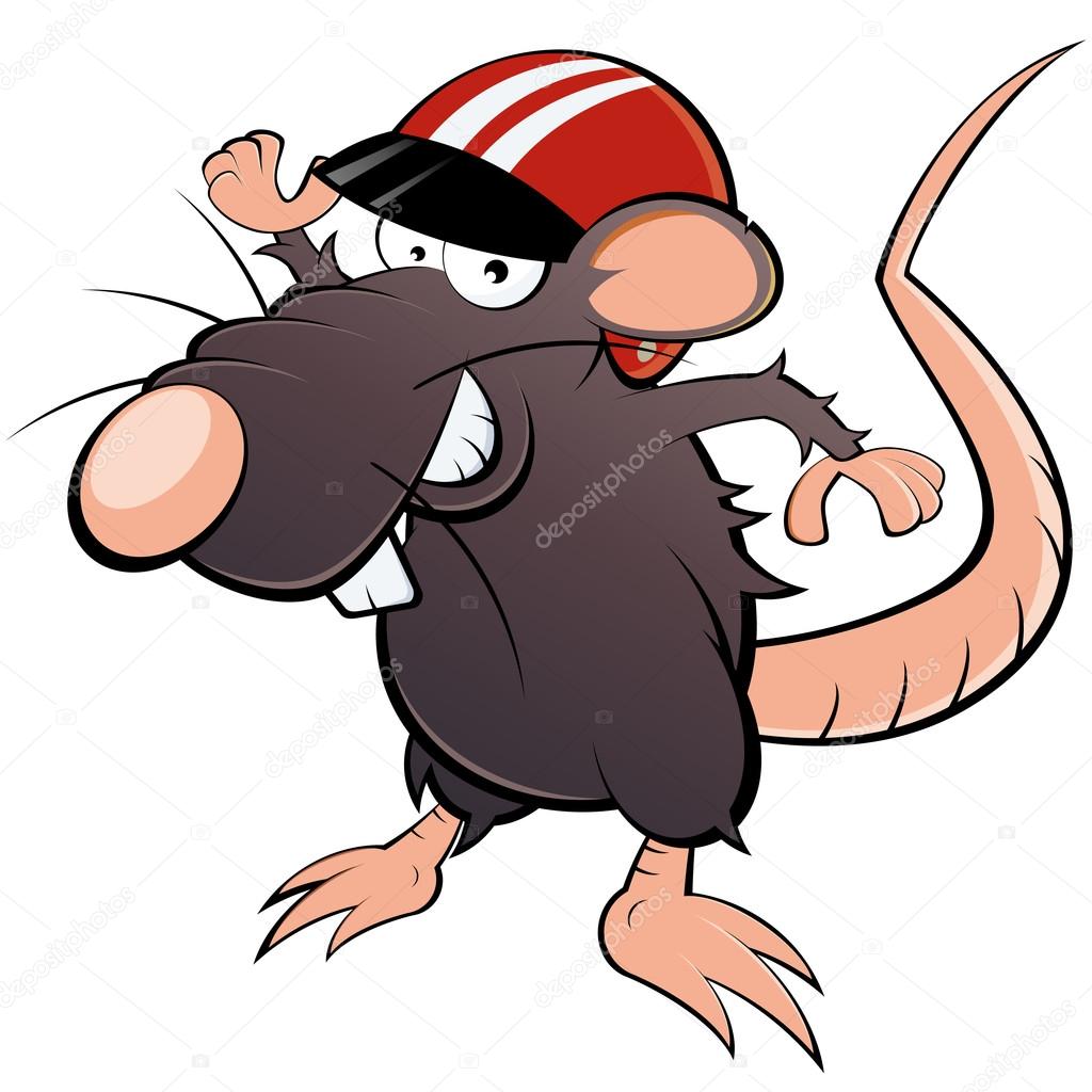 Funny cartoon rat with helmet Stock Vector by ©shockfactor.de 12525709