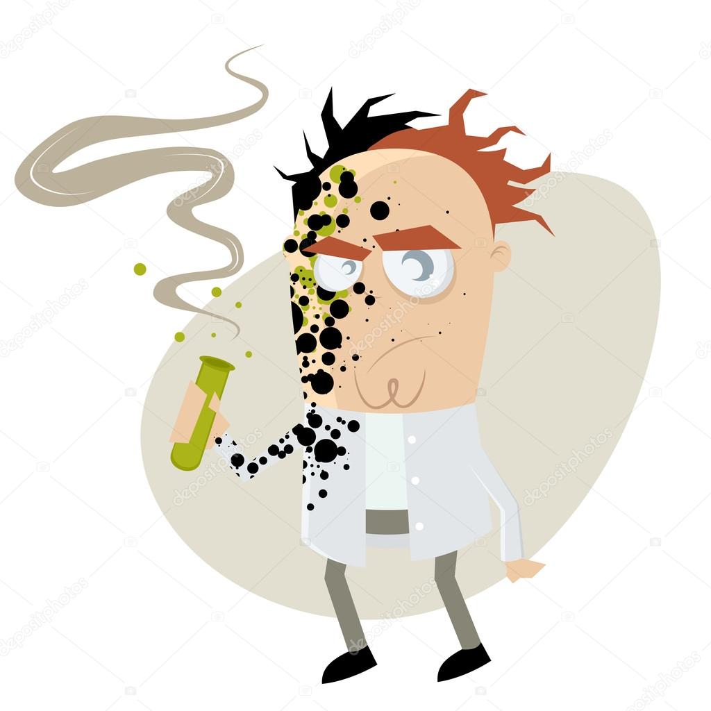 Fallido experimento de dibujos animados Vector de stock por ...