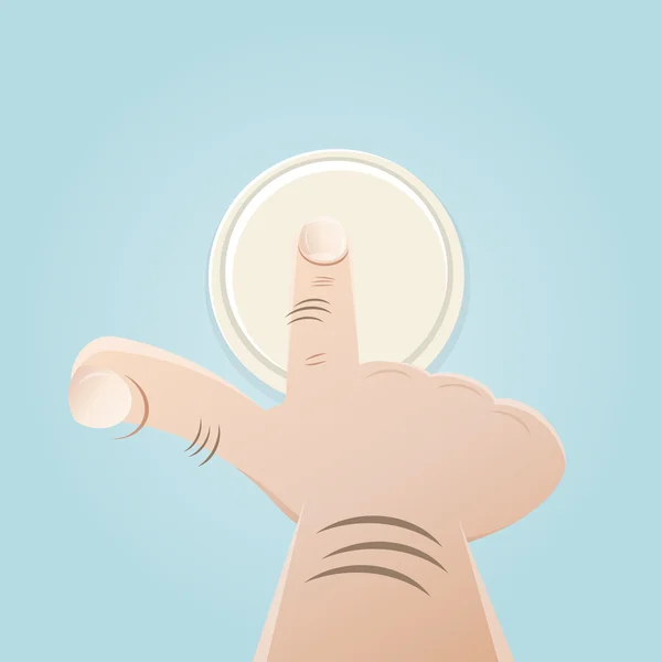 998 Hand pushing button Vector Images | Depositphotos